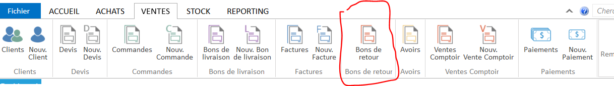 Comment élaborer un bon de retour? | Documentation Klick Stock
